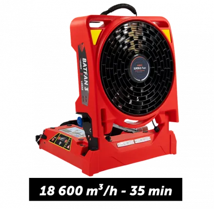 Ventilador de bateria de combate a incêndio com bateria de lítio ...
